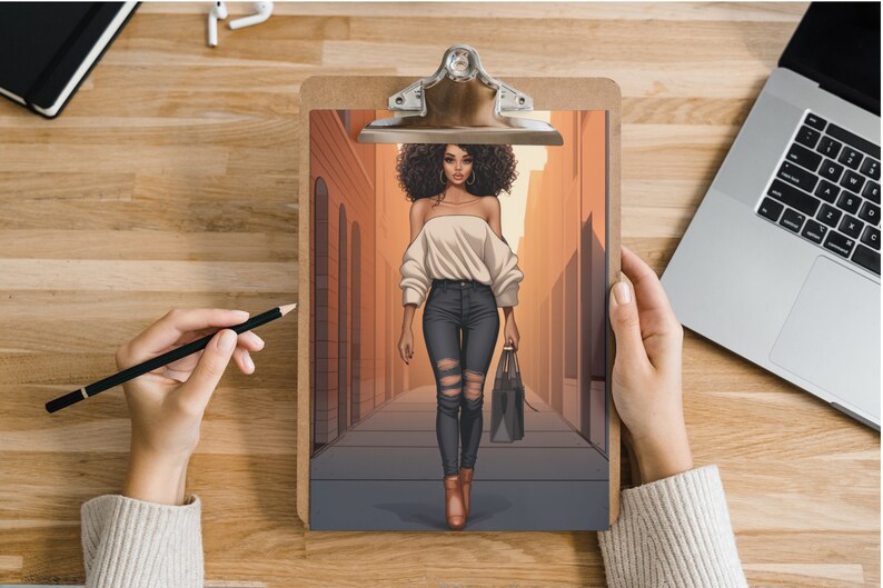 70 Portraits of Beautiful Black Girls Fantasy Coloring Book, Light ...