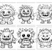 Happy Monsters Coloring Pages - 50 Unique Happy, Lovable, Friendly ...