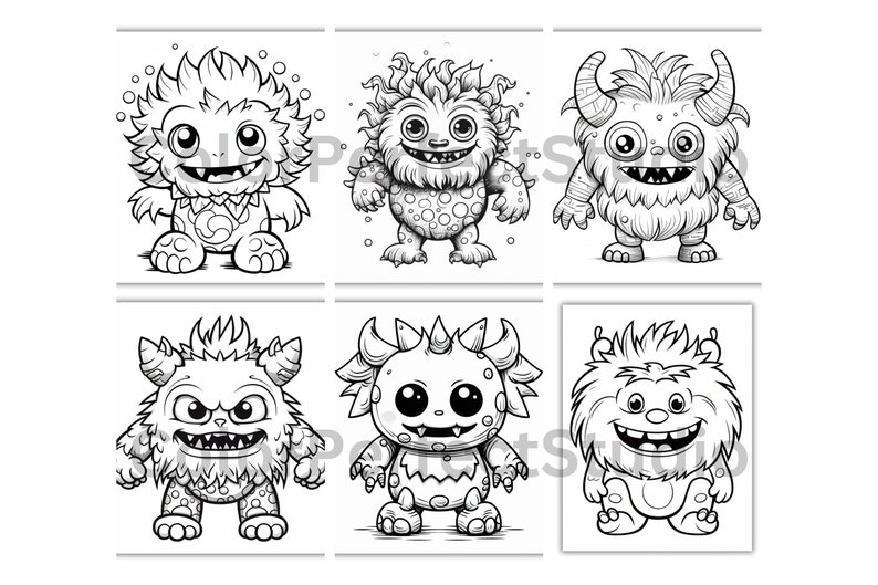 Happy Monsters Coloring Pages - 50 Unique Happy, Lovable, Friendly ...