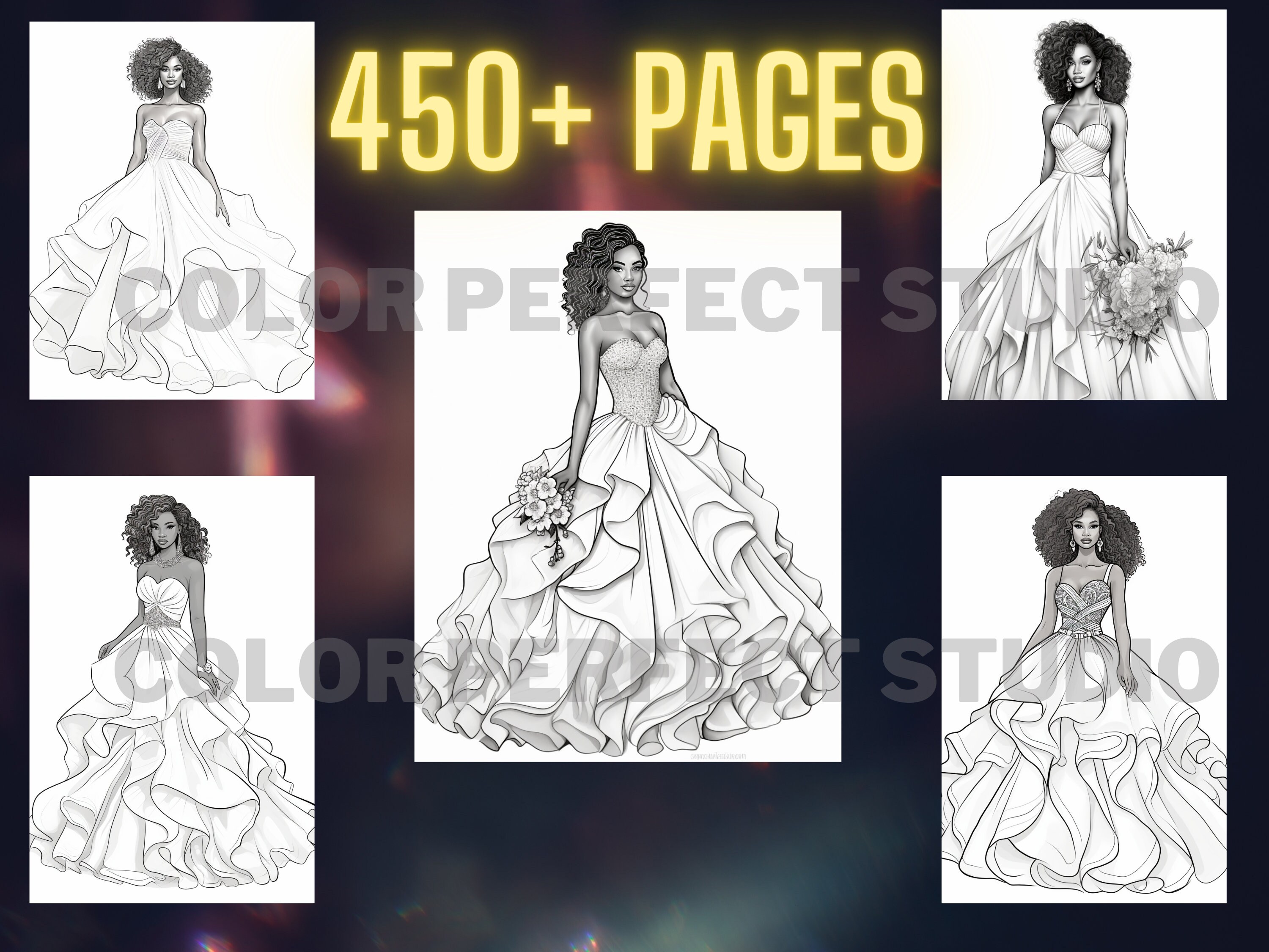 Mega Bundle Black Beauty | 450+ Coloring Pages, Black Girls, Black ...