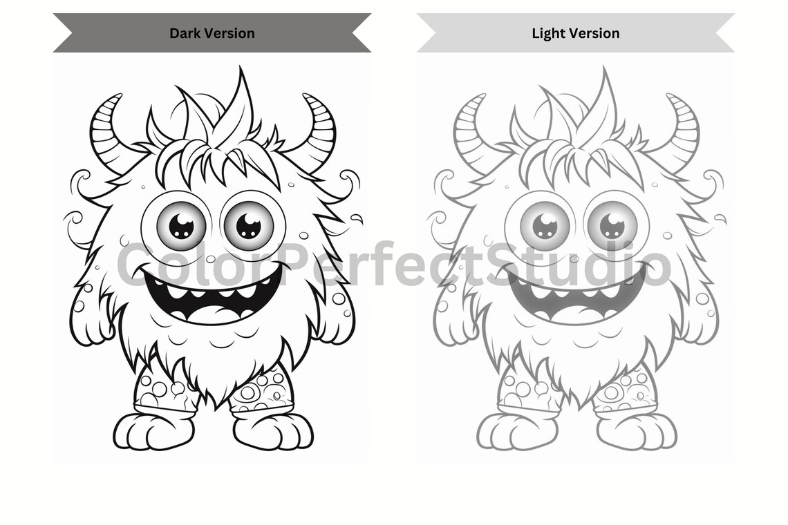 Happy Monsters Coloring Pages - 50 Unique Happy, Lovable, Friendly ...