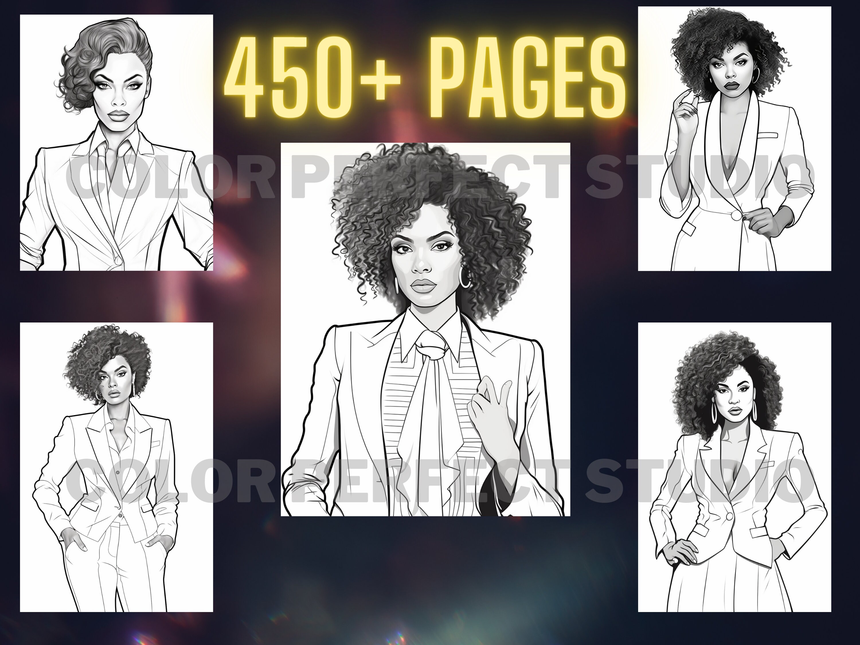 Mega Bundle Black Beauty | 450+ Coloring Pages, Black Girls, Black ...