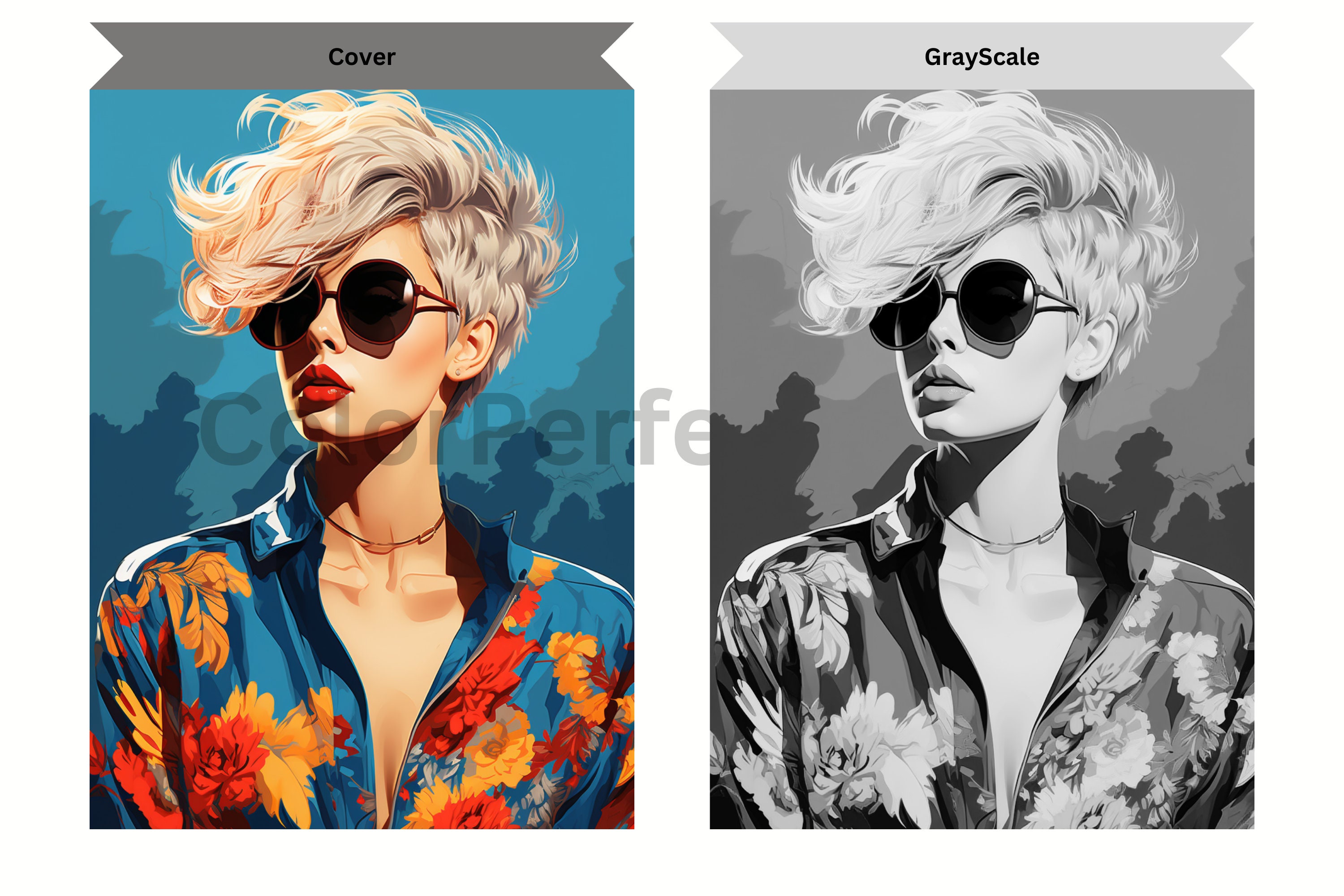 50 Pixie Power Hairstyles Digital Coloring Book Fashion Girls - Etsy