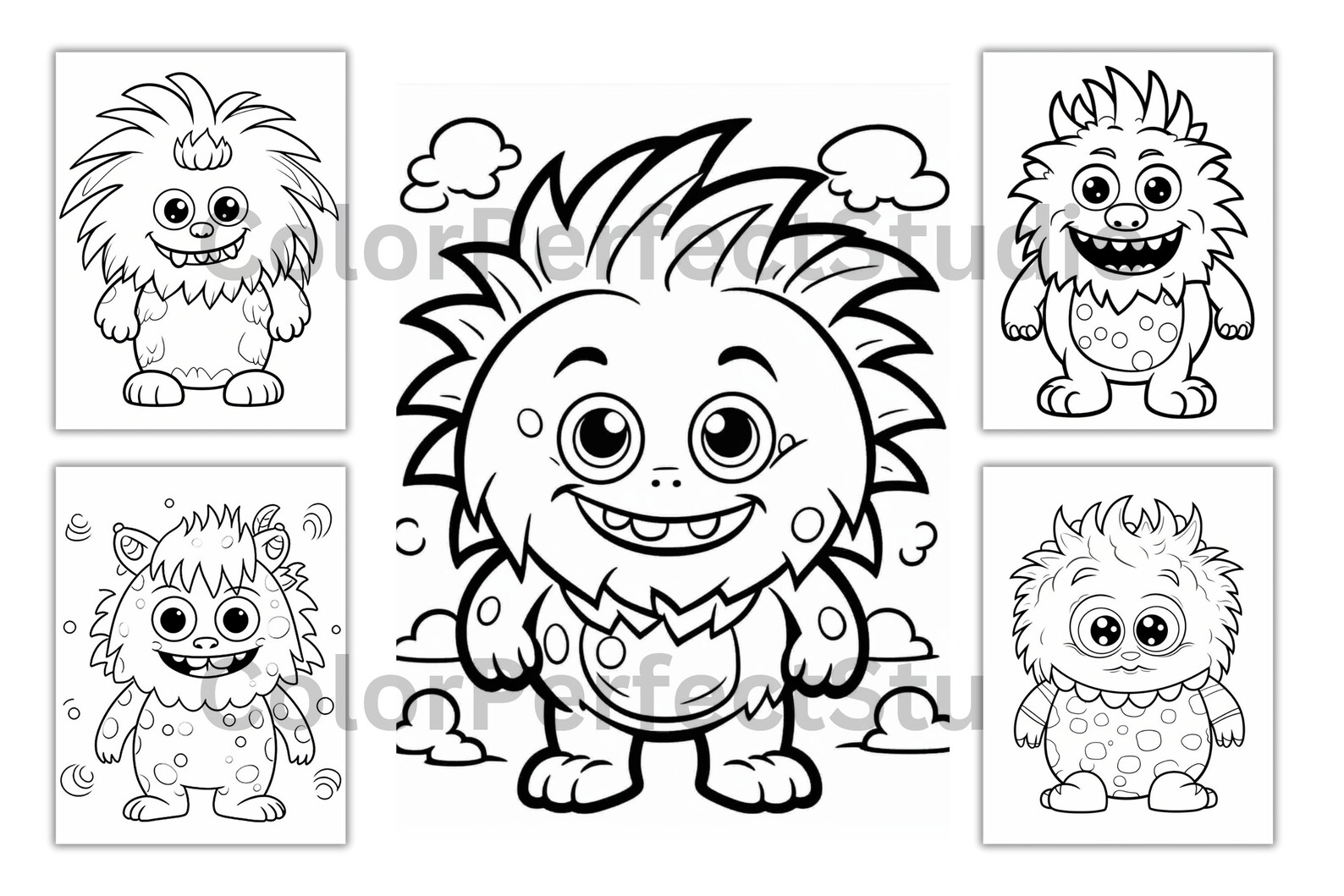 Happy Monsters Coloring Pages - 50 Unique Happy, Lovable, Friendly ...