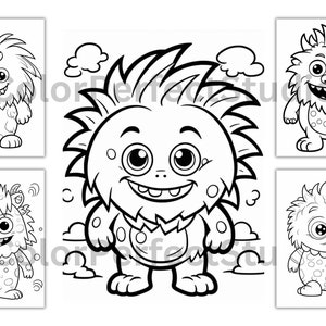 Happy Monsters Coloring Pages - 50 Unique Happy, Lovable, Friendly ...