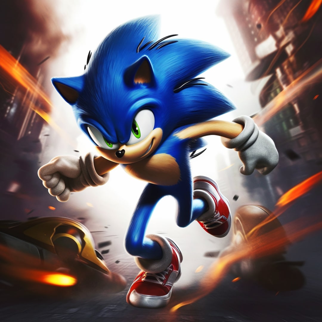 Sonic the Hedgehog Png Printable Poster Wall Art Home Decor Instant ...