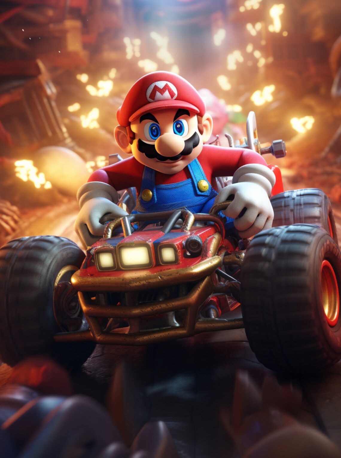 Mario Kart Poster PNG Printable Super Mario Bros Digital - Etsy