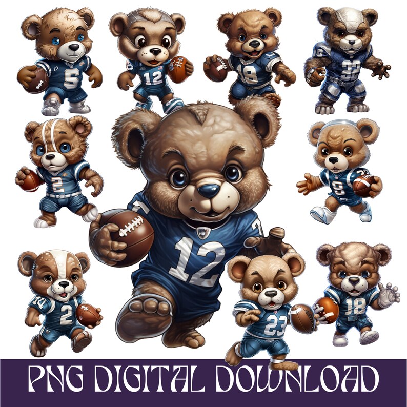 Football Teddy Bear Png Bundle Gangster Svg Hip Hop Money - Etsy