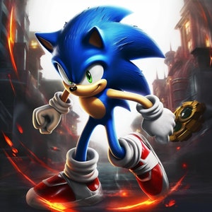 Sonic the Hedgehog Poster Wall Printable Art Home Decor Instant ...