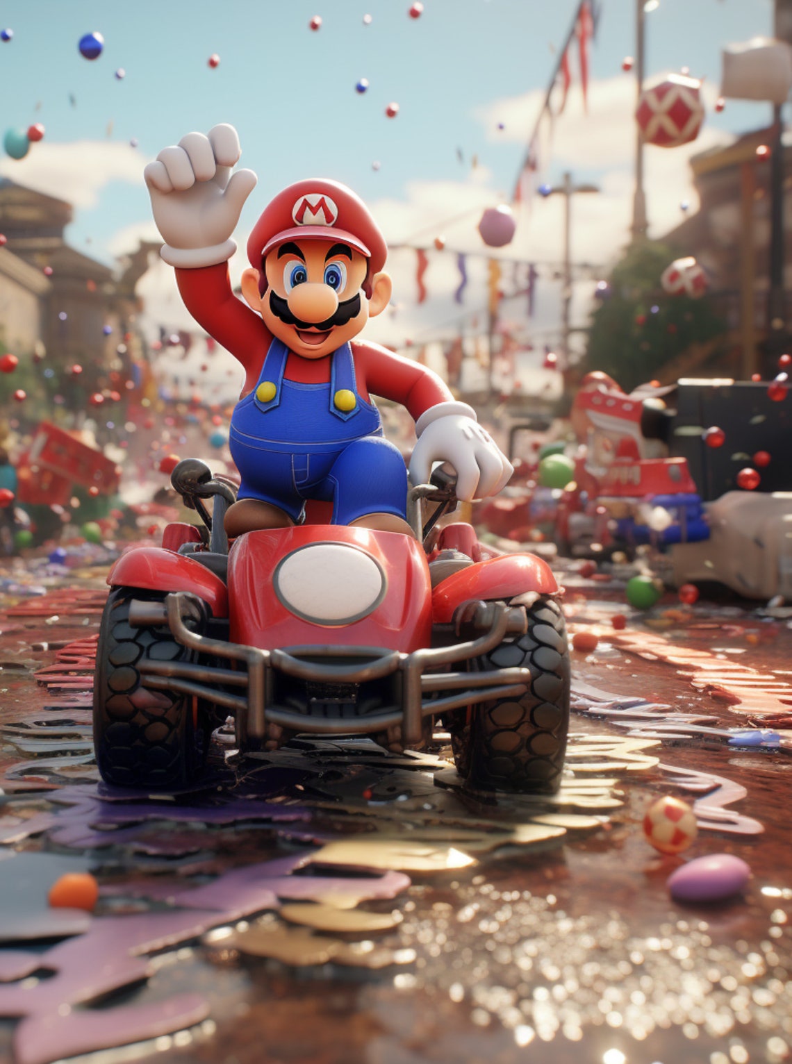 Mario Kart Poster PNG Super Printable Mario Bros Digital - Etsy