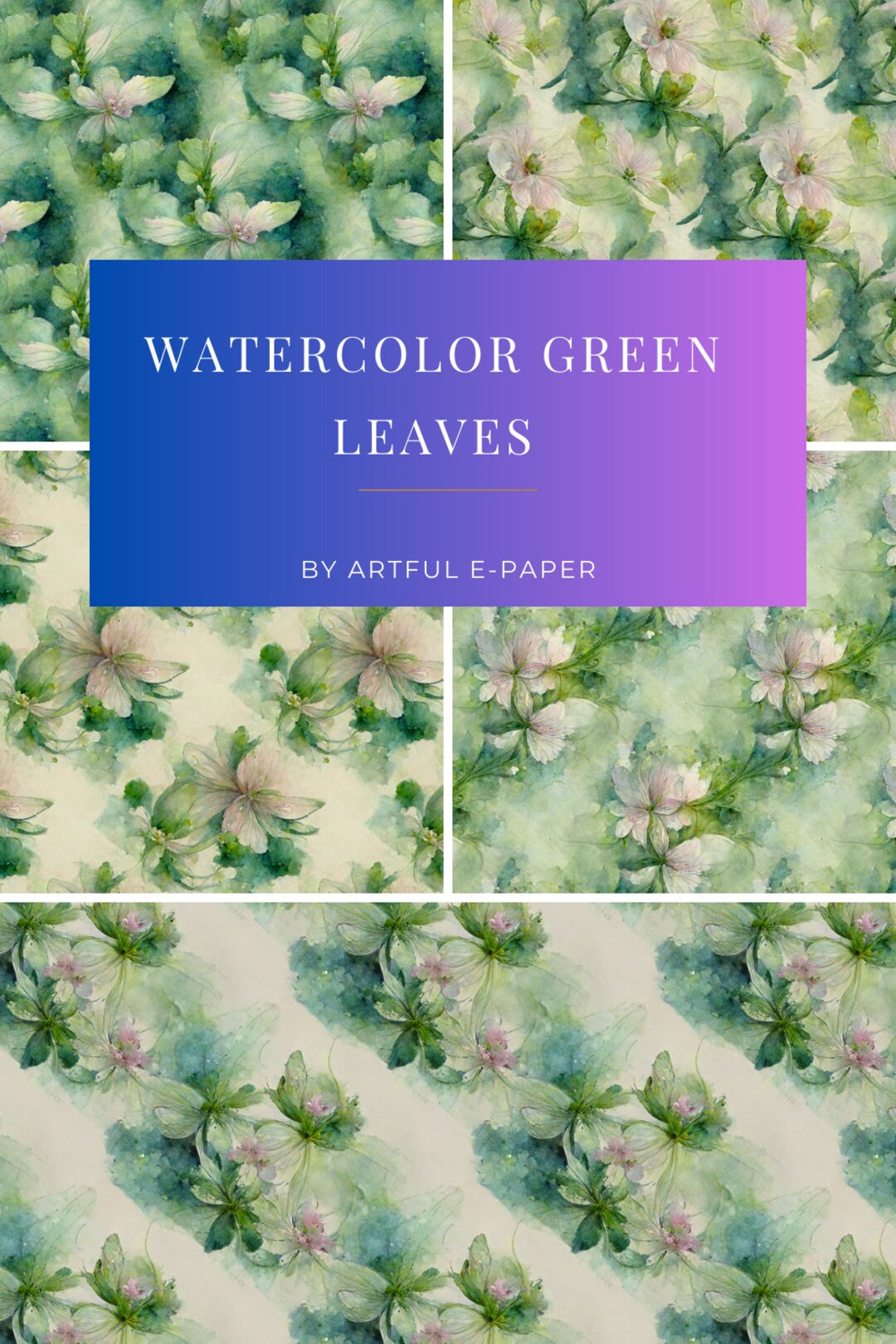 Watercolor Flower Pattern Digital Paper Designs - Etsy