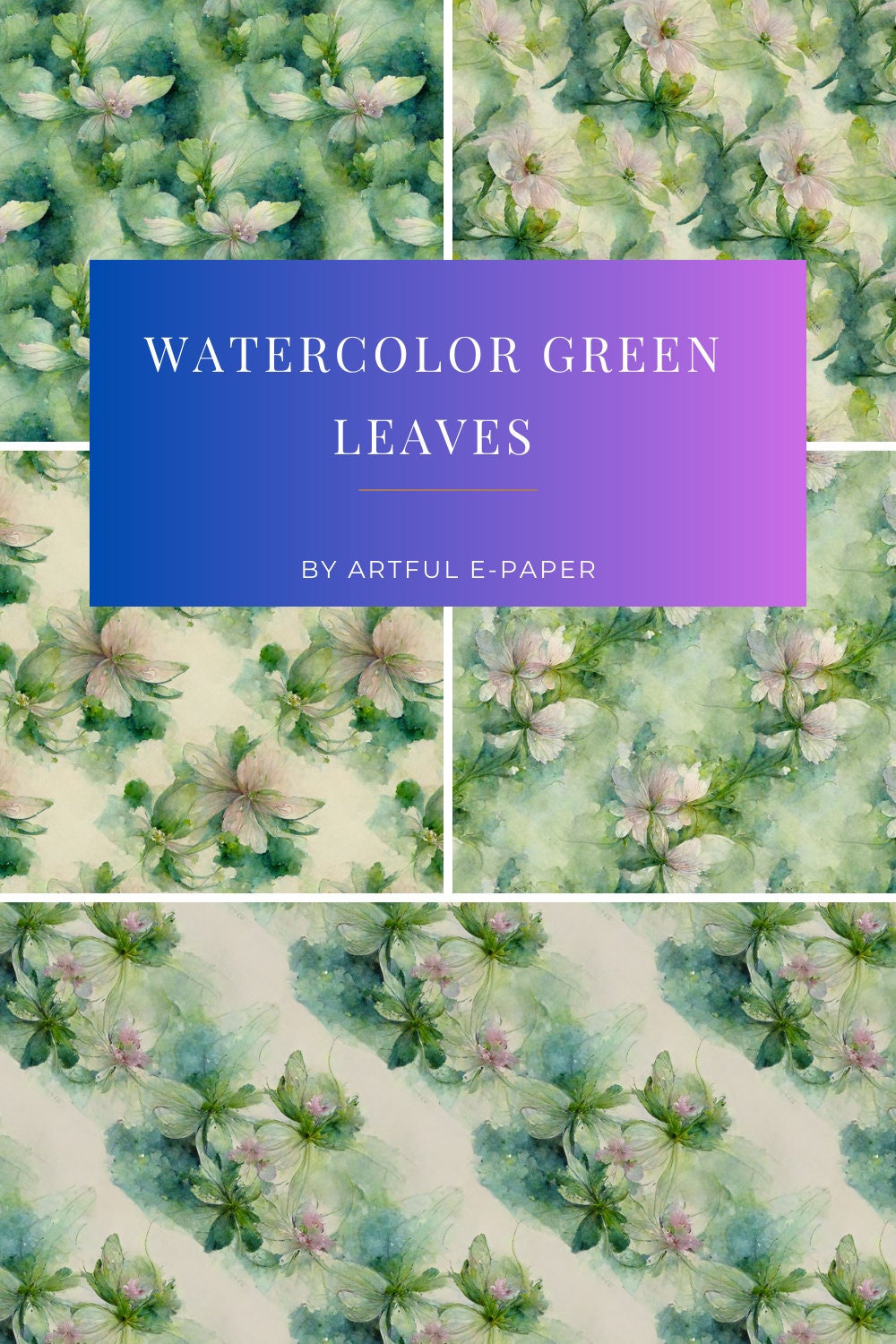 Watercolor Flower Pattern Digital Paper Designs - Etsy