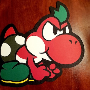 Paper Mario Yoshi Kid Wall Art - Etsy