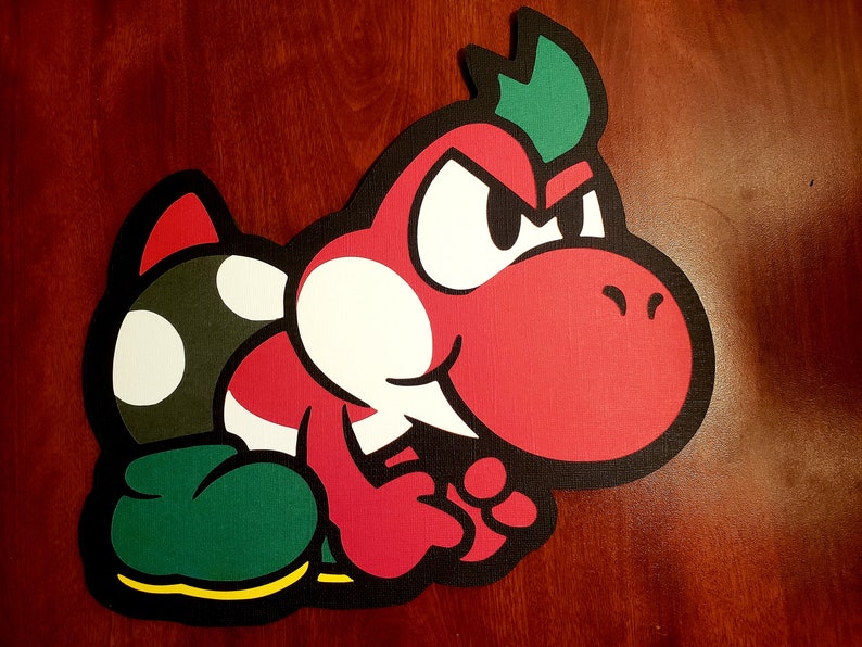 Paper Mario Yoshi Kid Wall Art - Etsy