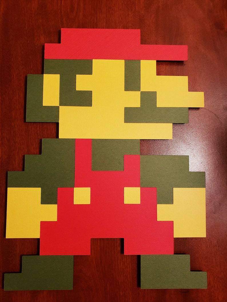 Super Mario 8-bit Wall Art - Etsy
