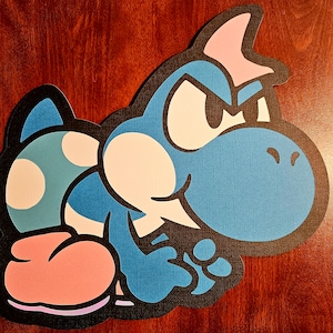 Paper Mario Yoshi Kid Wall Art - Etsy