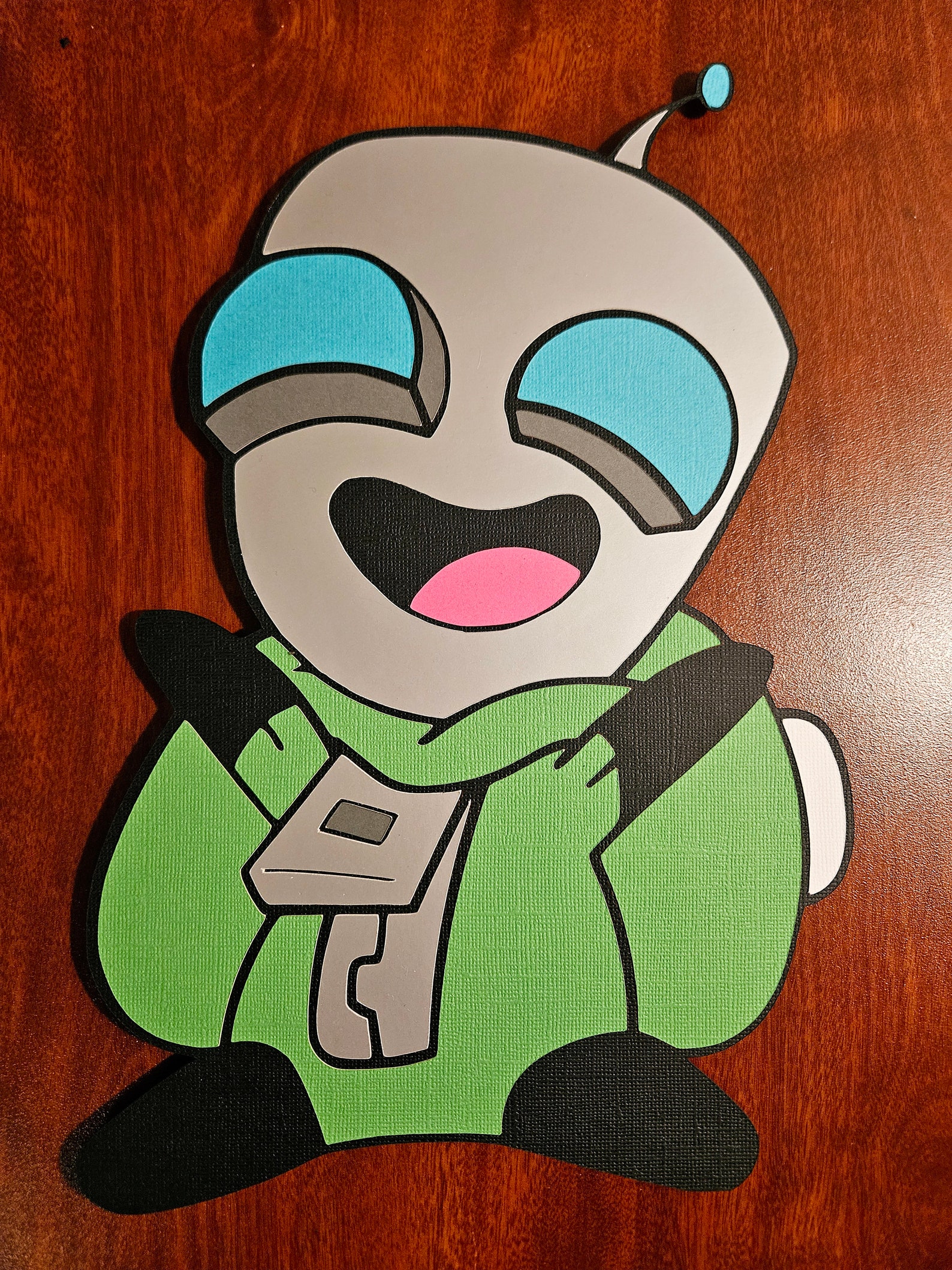 Gir (invader Zim) Wall Art Papercraft - Etsy