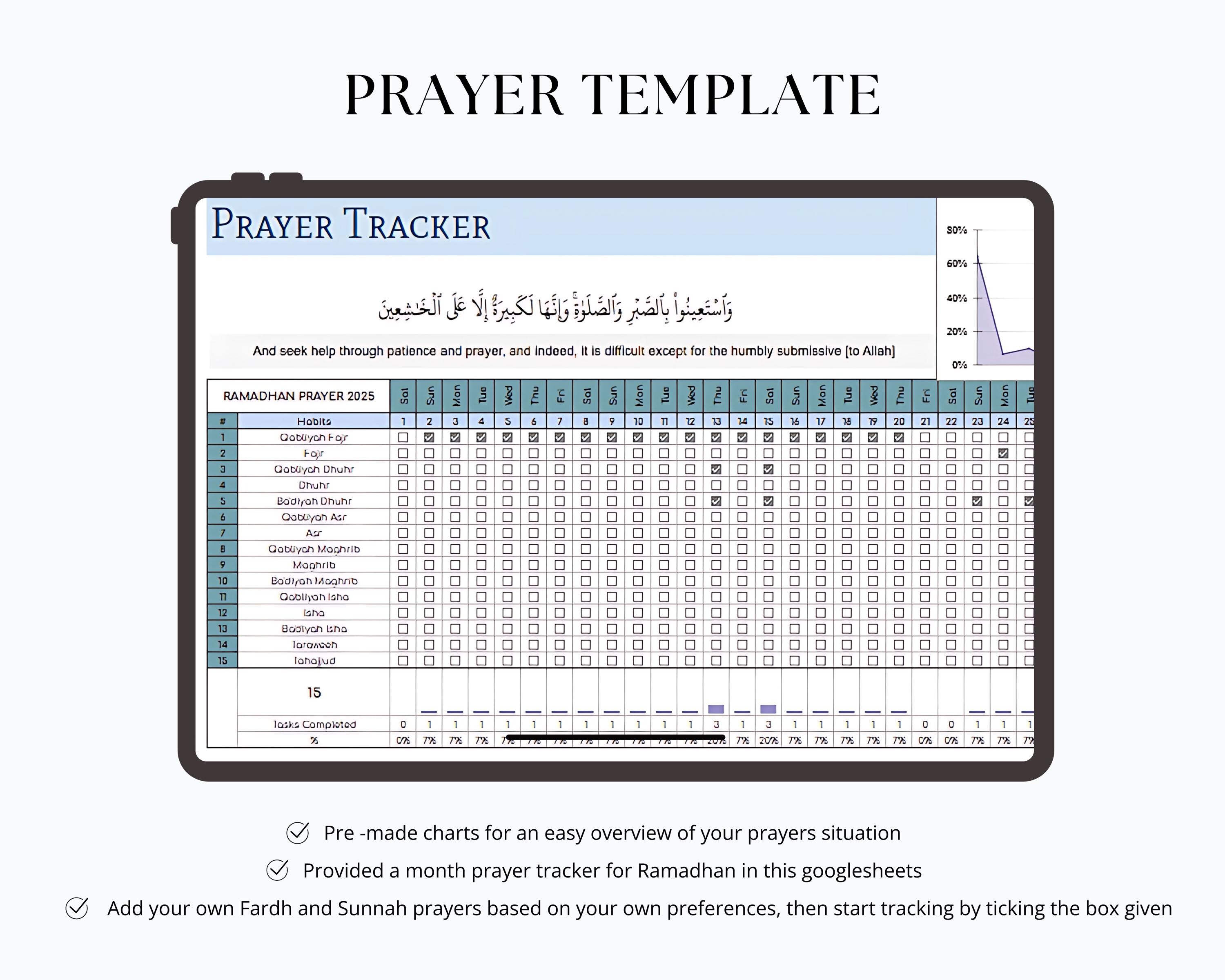 2025 Ramadhan Planner | Quran Tracker | Prayer Tracker | Duas Tracker ...