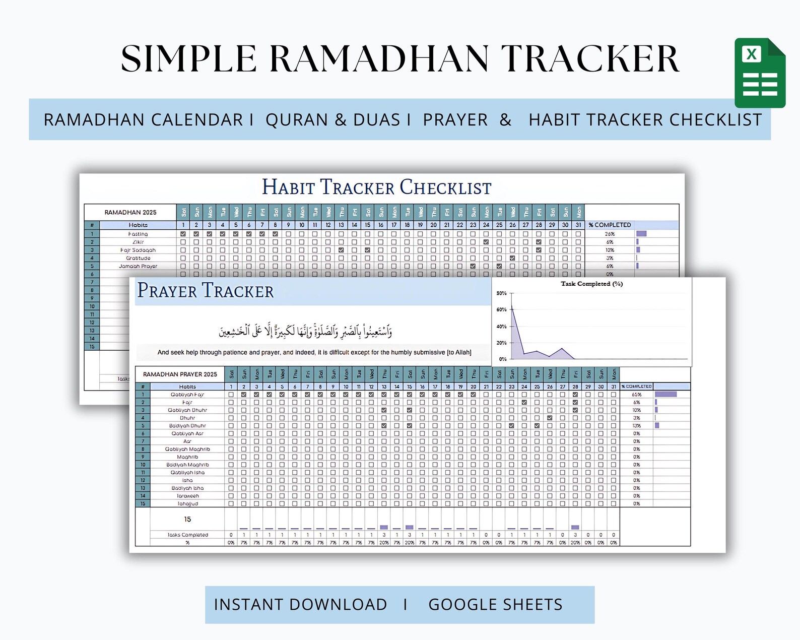 2025 Ramadhan Planner | Quran Tracker | Prayer Tracker | Duas Tracker ...