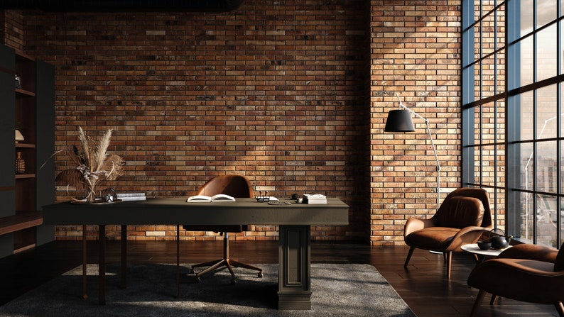 Zoom Virtual Backgrounds Brick Wall Backdrop Office Background ...