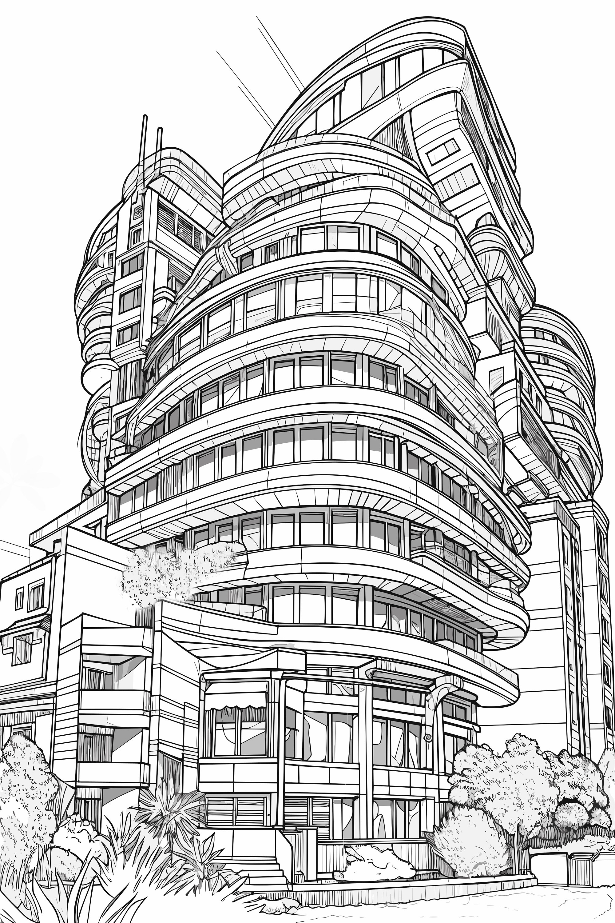 Adult Coloring Pages. Buildings of the World. - Etsy