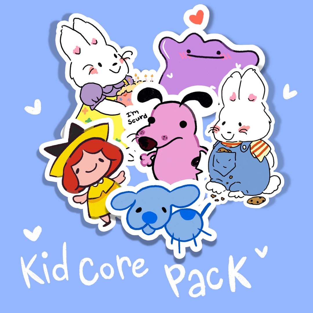 Nostalgic Kid Core Sticker Pack Bundle - Etsy