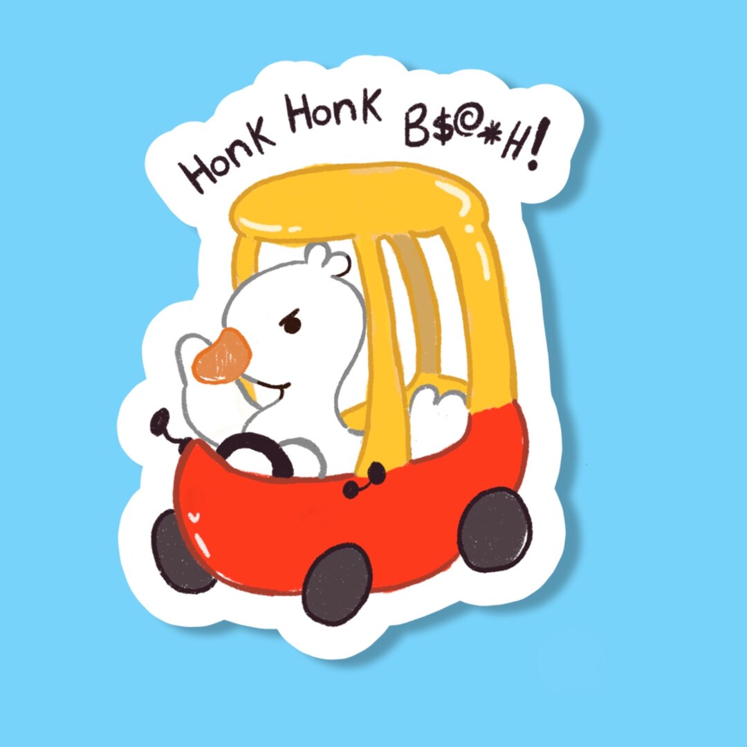 Honk Honk B Goose in Car Sticker Vinyl Matte Water Resistant ...
