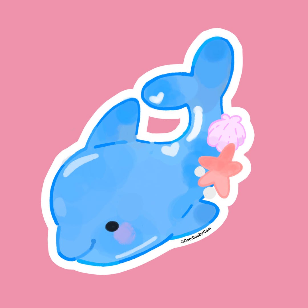 Frutiger Aero/ocean Inspired Dolphin Vinyl Die Cutt Holographic ...