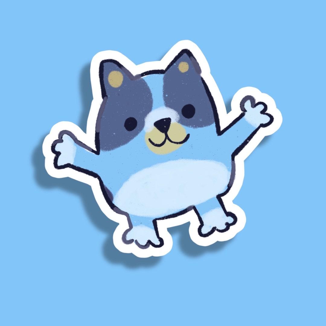 Blue Dog Puppy Inspired Dogo Sticker - Etsy