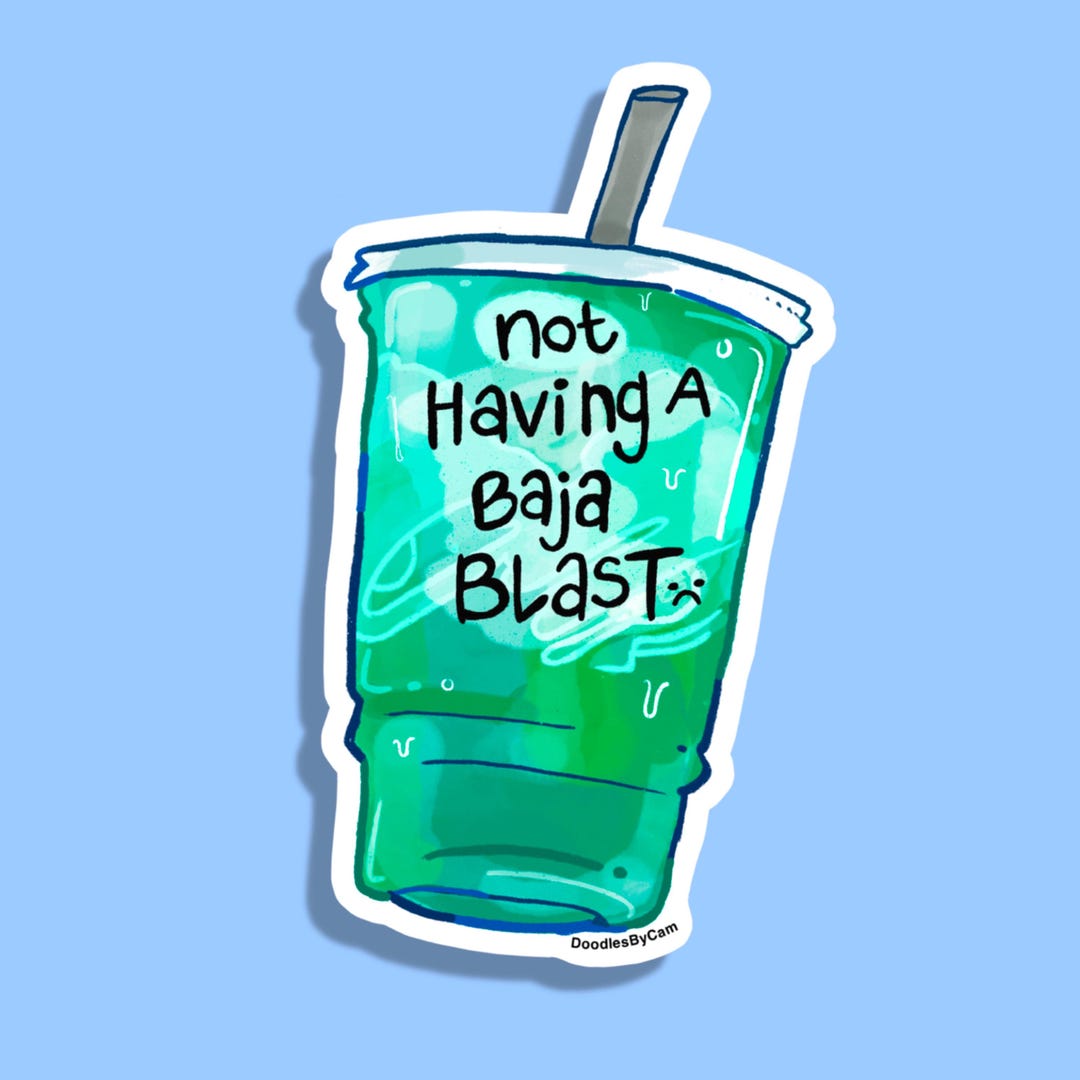 Baja Blast Taco Bell Sticker Nostalgia Nostalgic Y2K Vinyl Holographic ...
