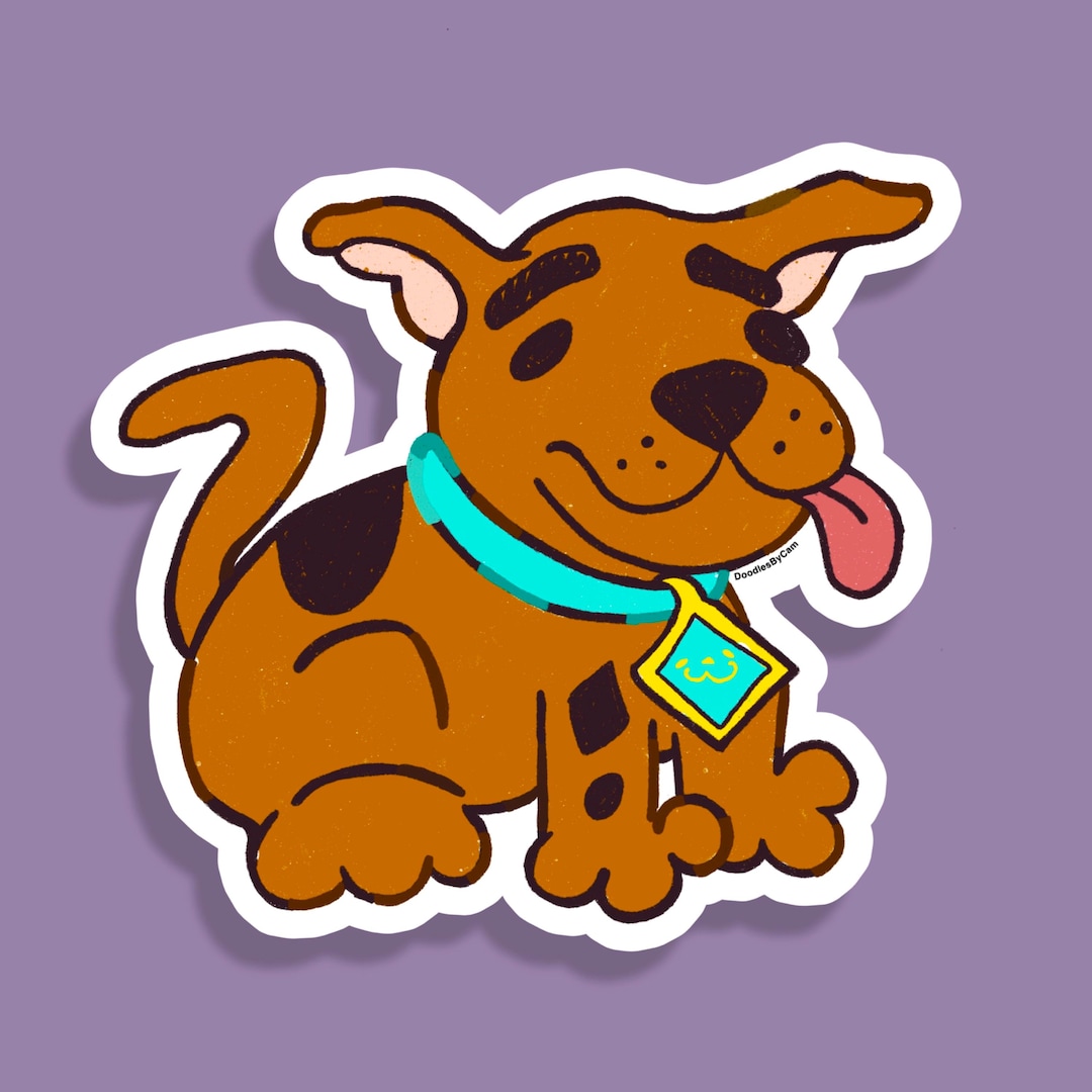 Derpy Dog, Scared Brown Dog Sticker Vinyl Y2K Stickers, Doggo Stickers ...