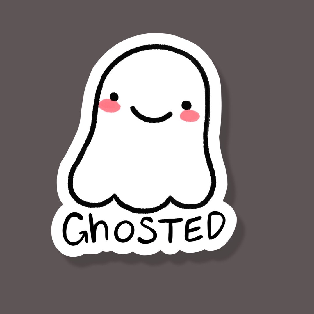 Ghost Sticker, Ghosted Vinyl Sticker, Vinyl Water Proof Sticker - Etsy