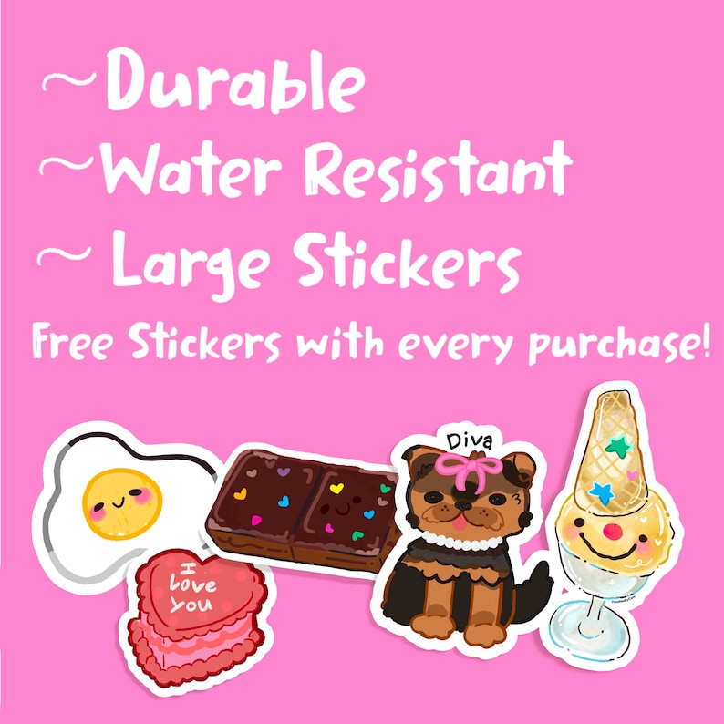 Y2K Snack Stickers – Retro Food, Laminated Vinyl (set of 8) - Etsy