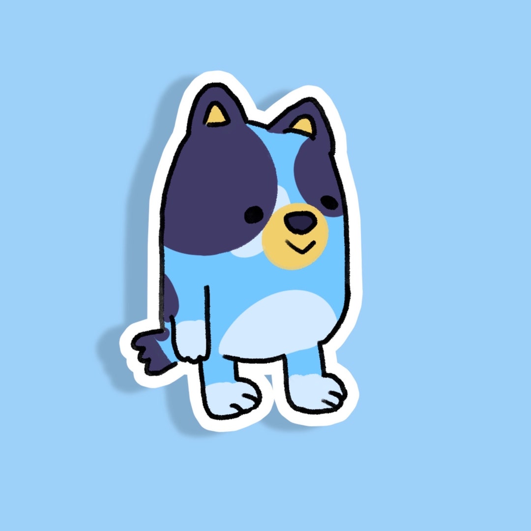 Blue Dog Doodle Inspired Vinyl Die Cut Sticker Resistant Water Sticker ...