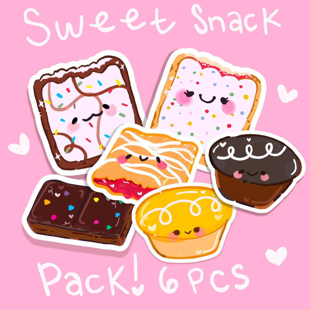 Y2K Snack Sticker Pack Bundle - Etsy