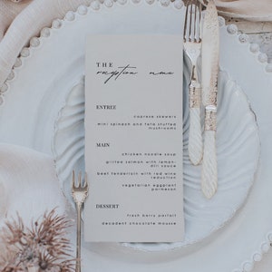 Wedding Buffet Menu Template 4X9 Wedding Menu Template Wedding ...