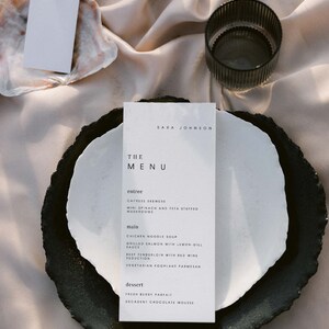 4X9 Wedding Menu Template Menu Wedding Template Menu Cards for Wedding ...