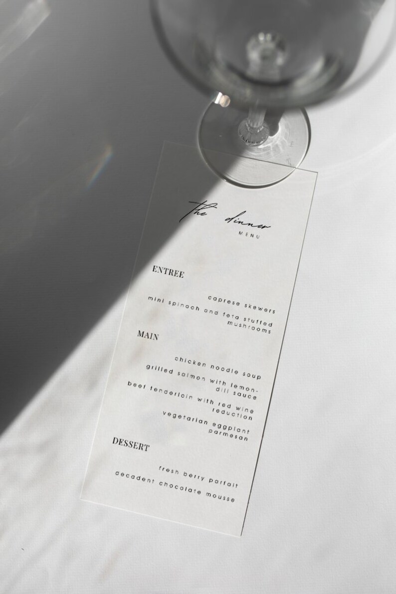 Wedding Buffet Menu Template 4X9 Wedding Menu Template Wedding ...