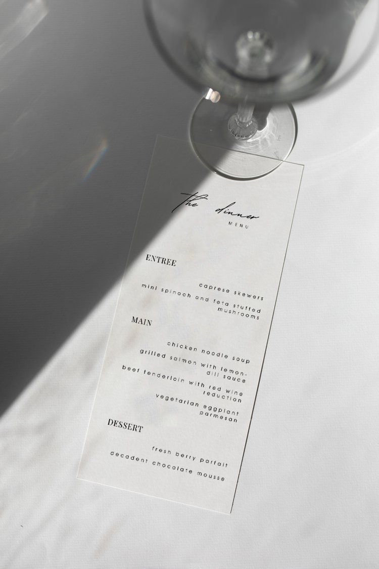 Wedding Buffet Menu Template 4X9 Wedding Menu Template Wedding ...