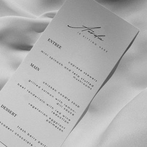 Wedding Buffet Menu Template 4X9 Wedding Menu Template Wedding ...