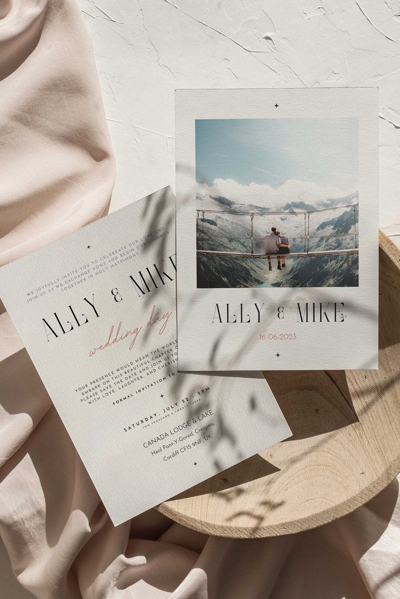 Wedding Invite With Picturewedding Postcard Invites - Etsy