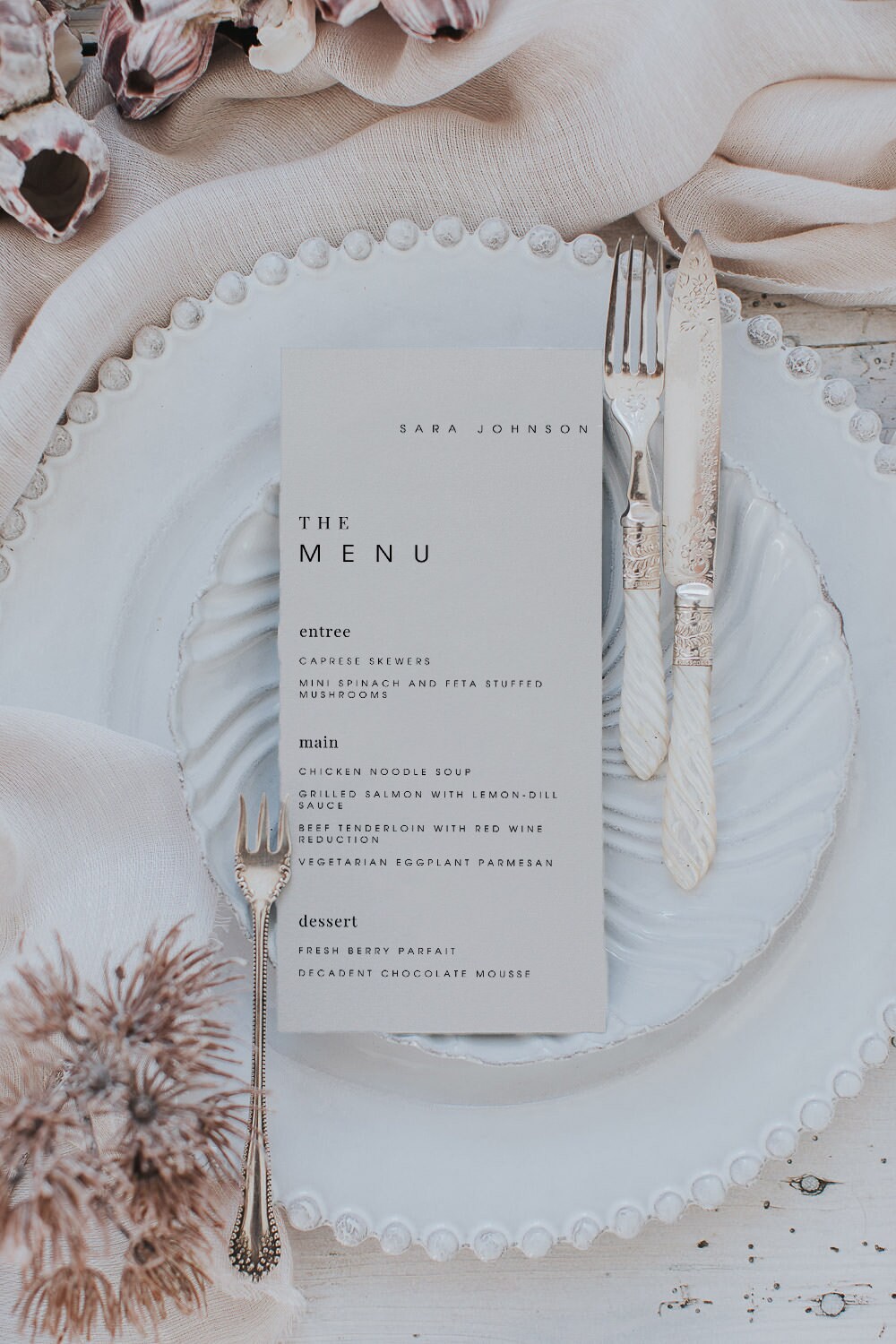 Wedding Buffet Menu Template 4X9 Wedding Menu Template Wedding ...