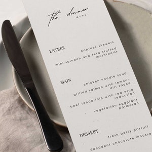 Wedding Buffet Menu Template 4X9 Wedding Menu Template Wedding ...