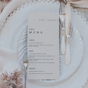 4X9 Wedding Menu Template Menu Wedding Template Menu Cards for Wedding ...