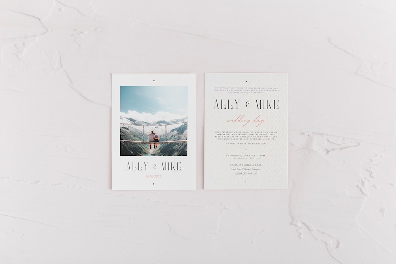 Wedding Invite With Picturewedding Postcard Invites - Etsy