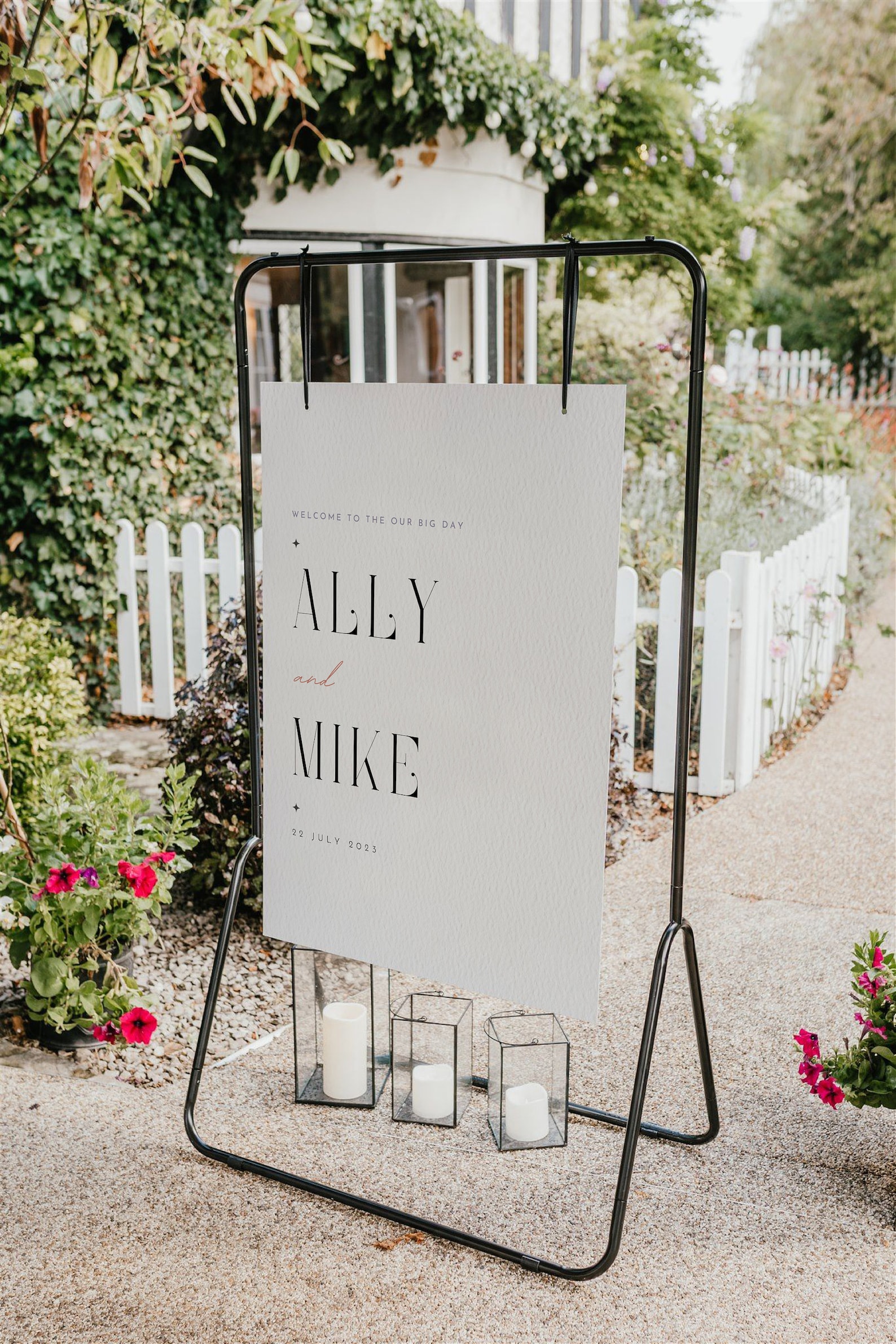 Welcome Sign Wedding Template Welcome to Our Wedding Sign Modern ...