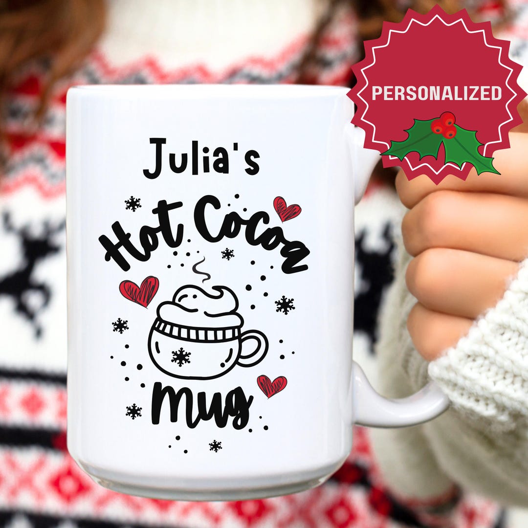 Hot Cocoa Lovers Mug, Hot Cocoa Mug Custom, Cocoa Mug for Adults, Cocoa ...
