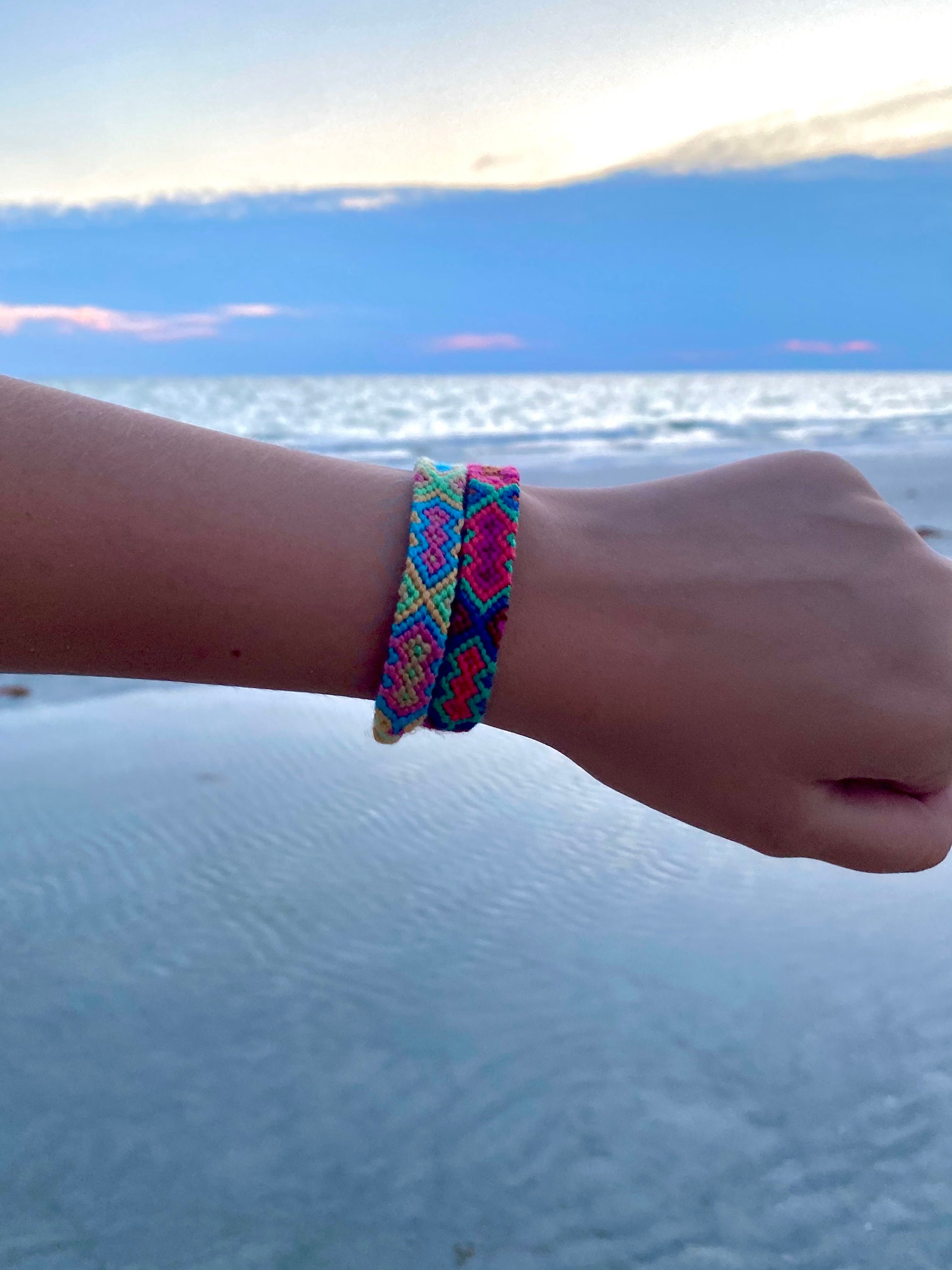 2 Triple Diamond Friendship Bracelets - Etsy