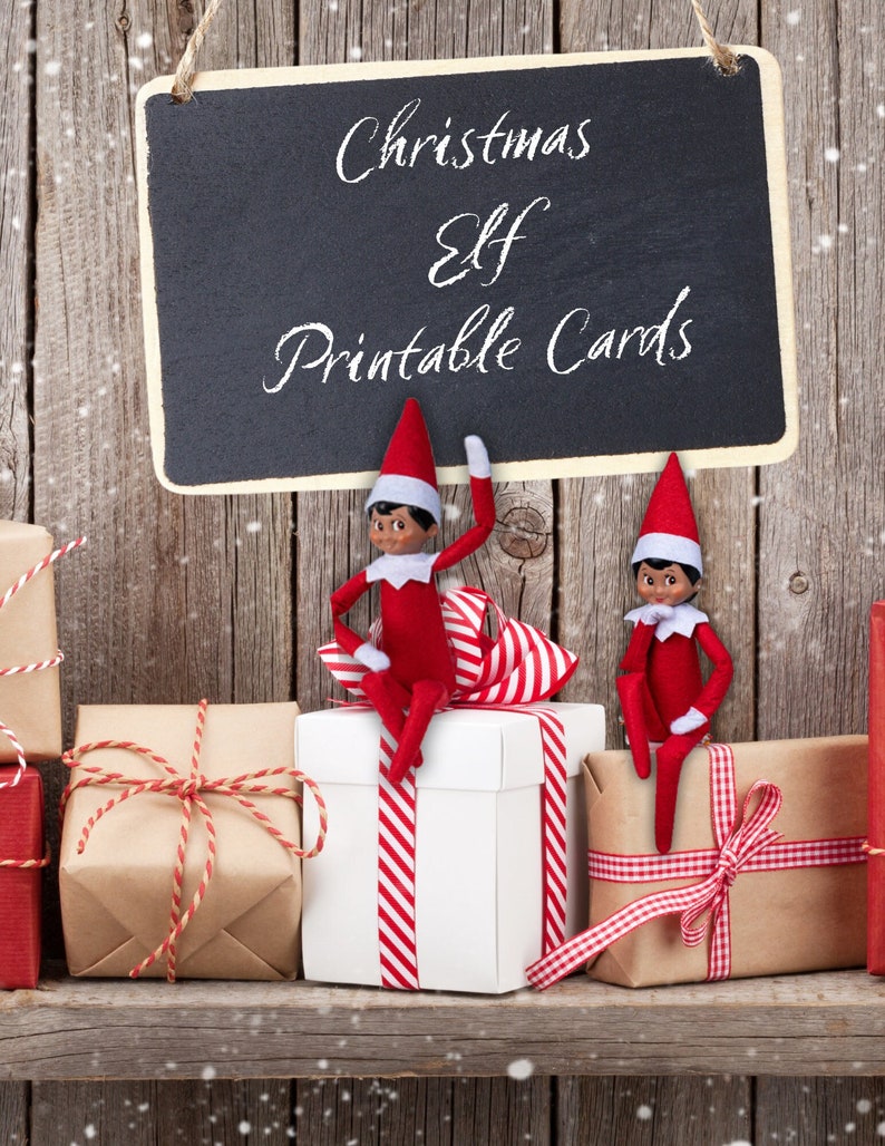 Christmas Elf Printable Cards - Christmas Elves - High Resolution ...