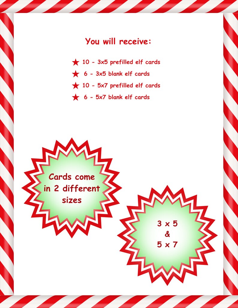 Christmas Elf Printable Cards - Christmas Elves - High Resolution ...